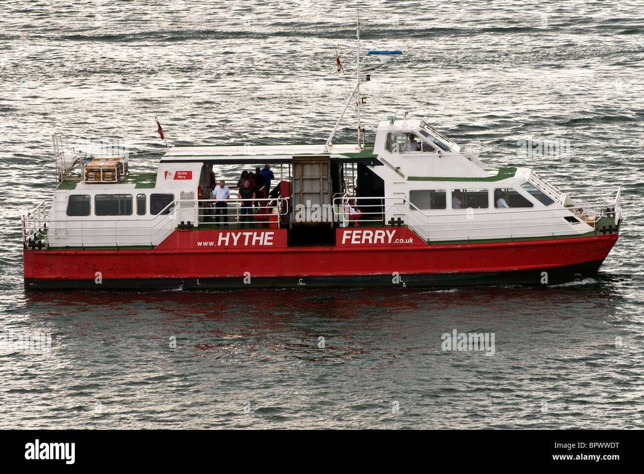 The Hythe passenger ferry off Southampton Stock Photo - Alamy