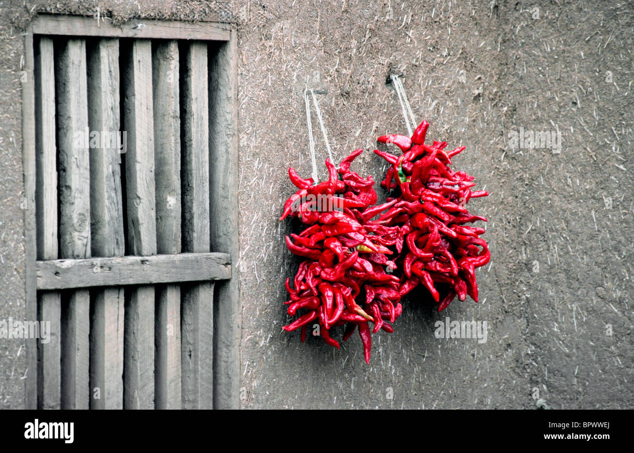 Hanging chile ristras hi-res stock photography and images - Alamy