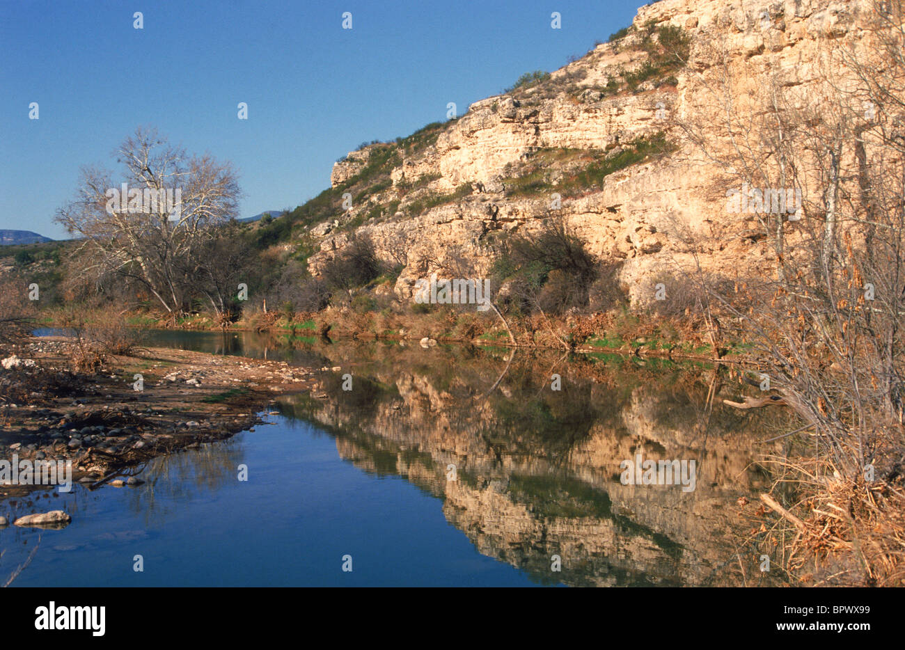 ruins, Native American, desert, river, southwest, Arizona Stock Photo ...
