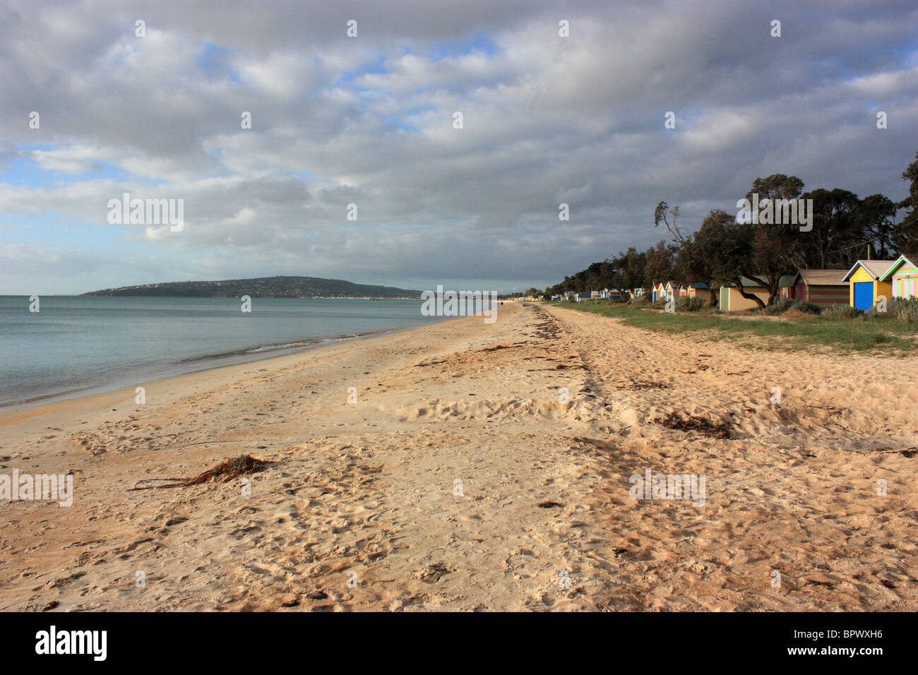 COLOURFUL TIMBER BEACH HOUSES MORNINGTON PENINSULA VICTORIA AUSTRALIA ...
