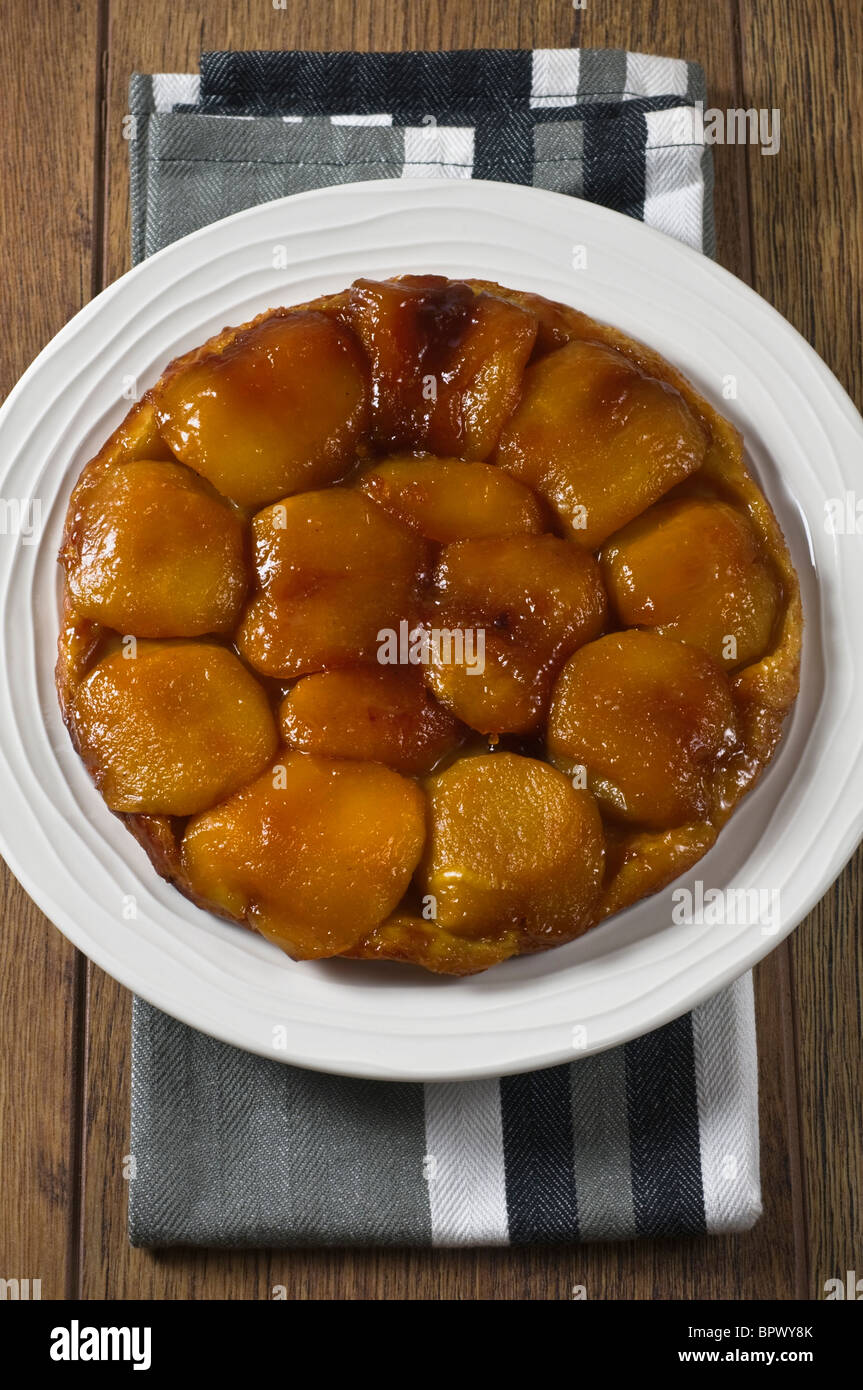 Tarte Tatin. French caramelised apple tart dessert Stock Photo - Alamy