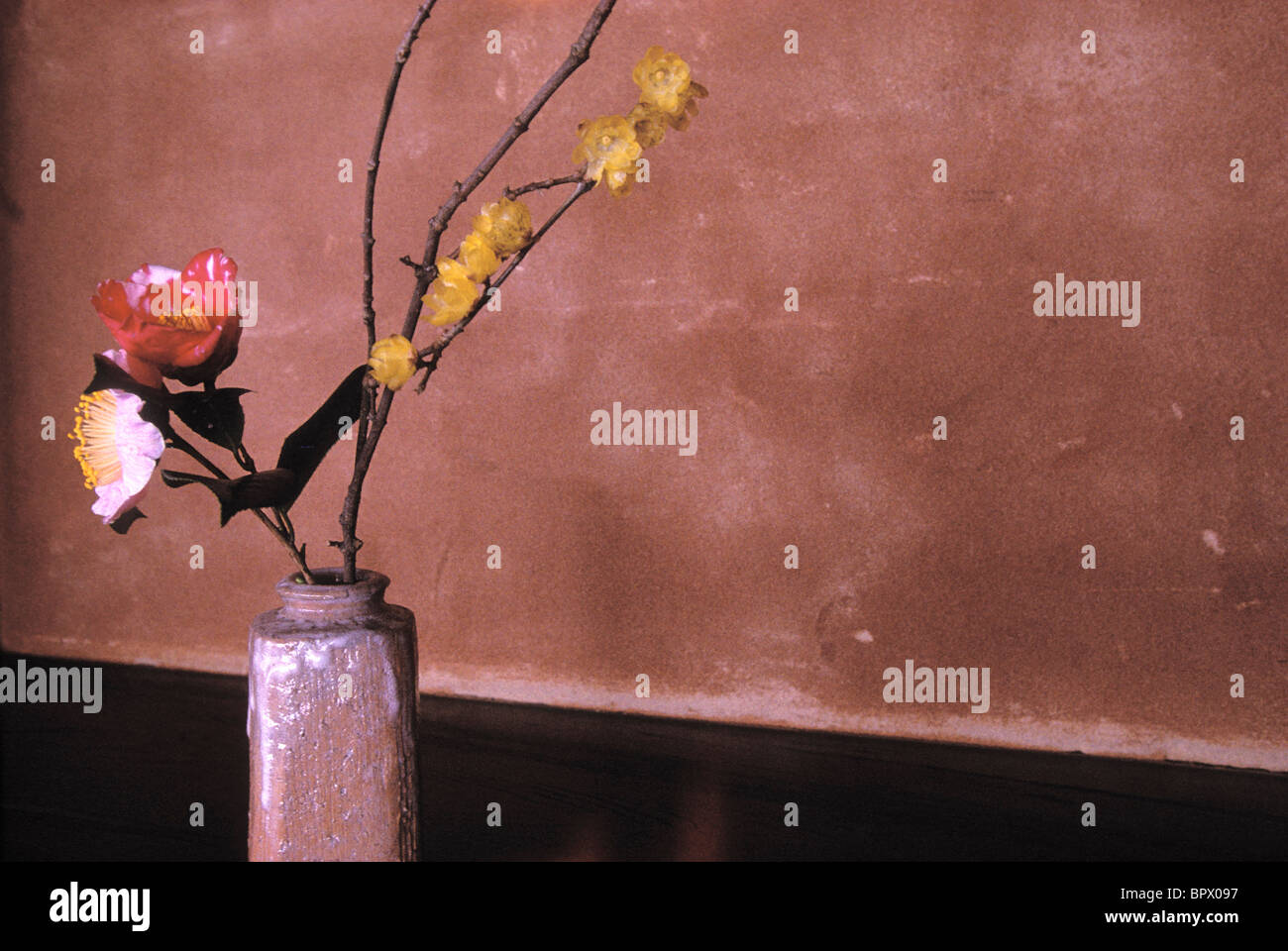 Close up of a flower vase, Hagi, Japan Stock Photo - Alamy