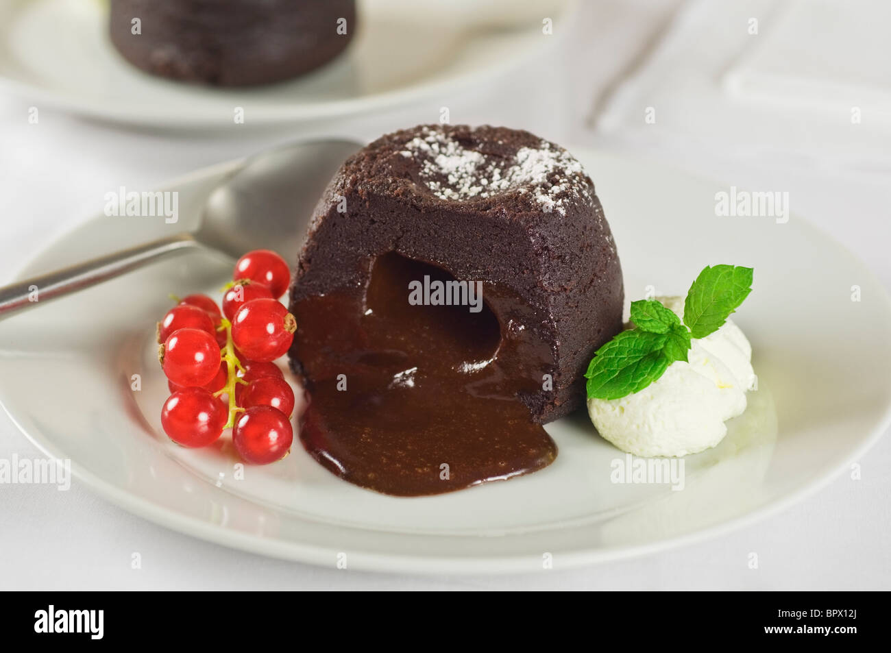 Chocolate fondant pudding Stock Photo - Alamy
