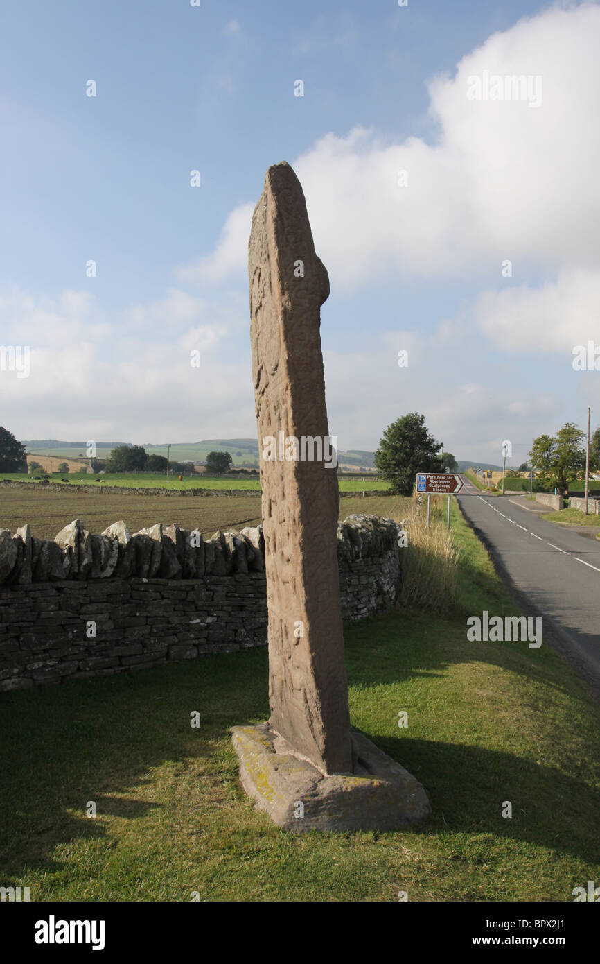 rear side of Aberlemno Roadside Cross Slab Angus Scotland September ...