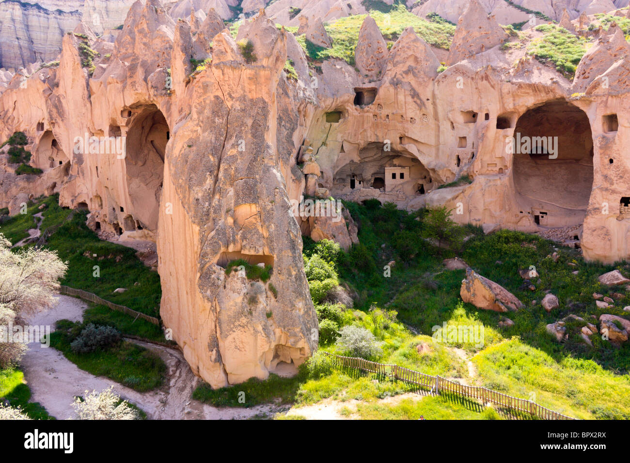 Ruins of abandoned Cave Dwellings near Goreme and Uchisar, Cappadocia ...