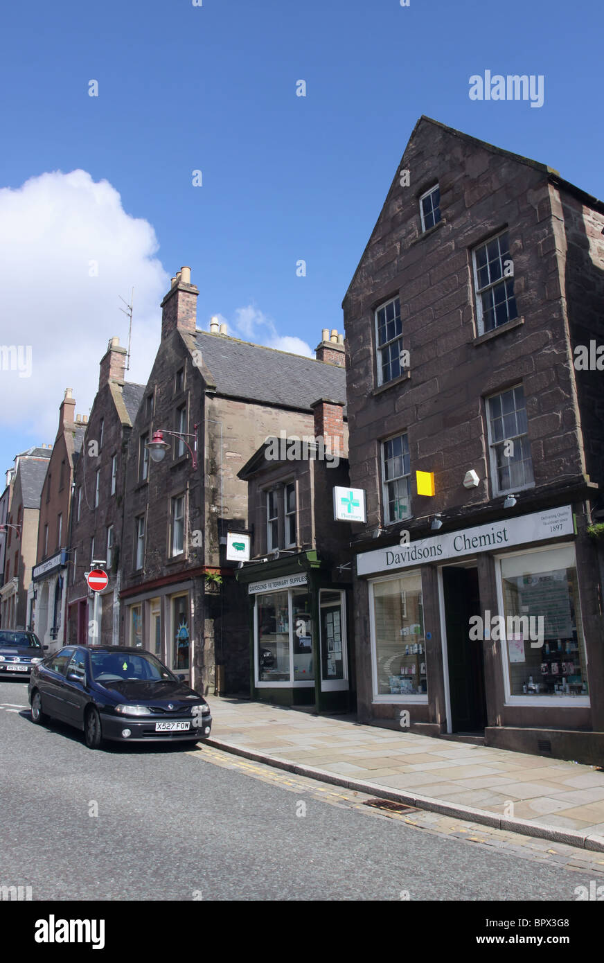 Brechin street scene Angus Scotland September 2010 Stock Photo - Alamy