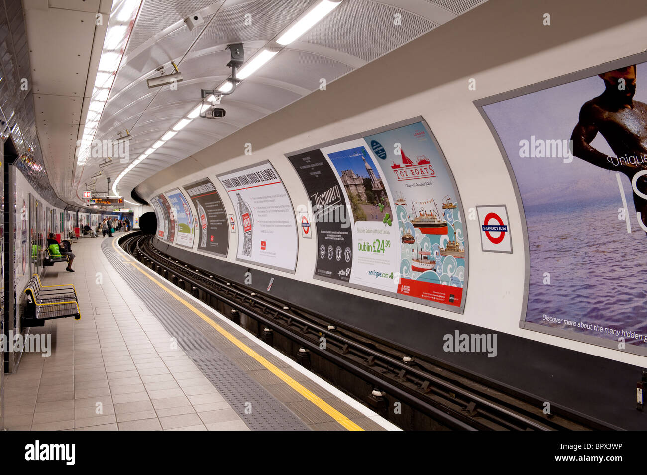 Shepherds Bush station on the London underground network, England Stock ...