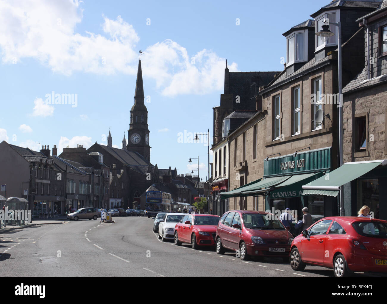 Forfar street scene Angus Scotland September 2010 Stock Photo - Alamy