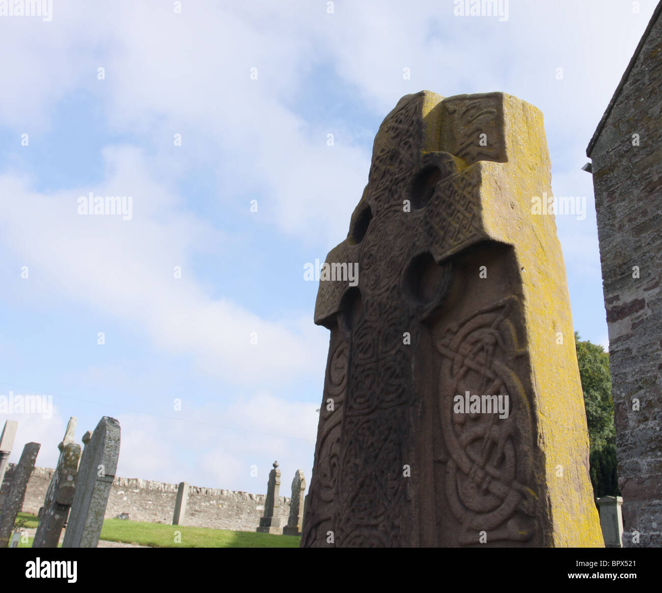 Aberlemno Kirkyard Cross Slab Angus Scotland September 2010 Stock Photo ...