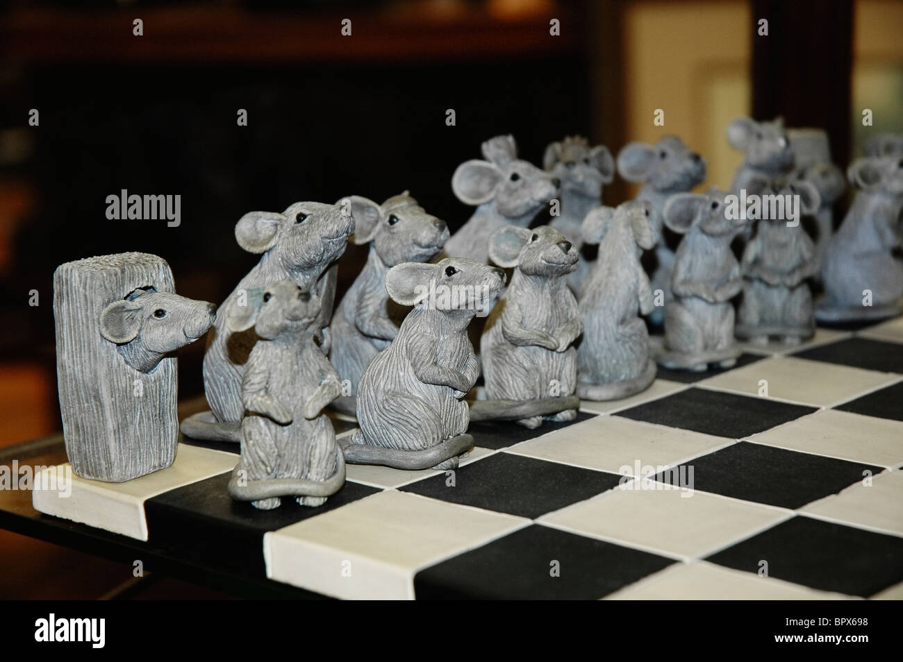 mouse chess set for sale at gallery in Gatlinburg Tennessee Great Smoky ...