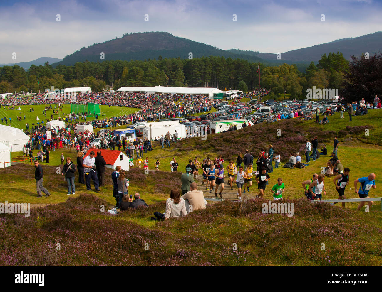 The annual Braemar Highland Gathering on Royal Deeside in Scotland ...