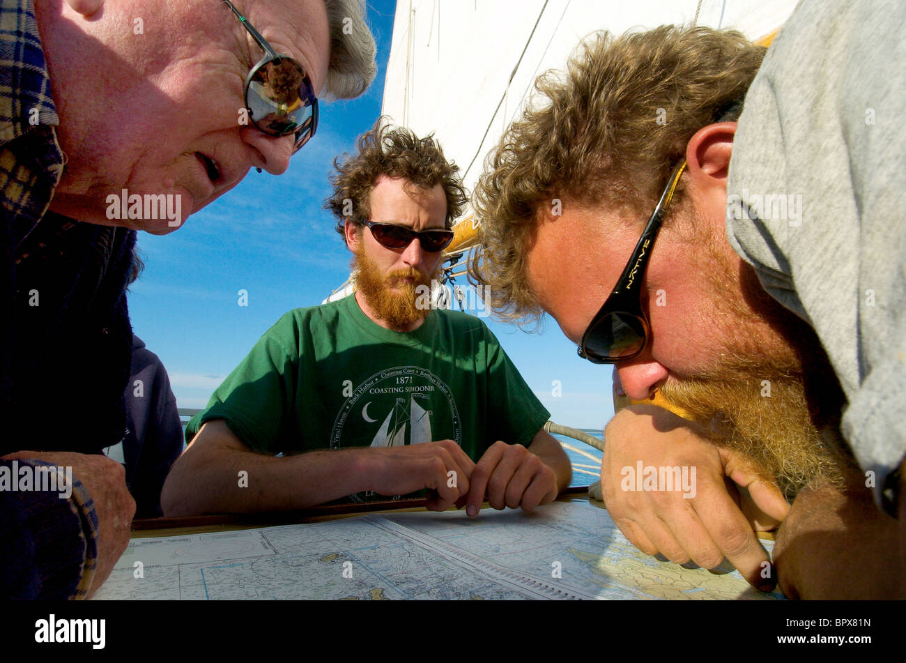Camden, Maine. Schooner Lewis French sailing vacation Stock Photo - Alamy