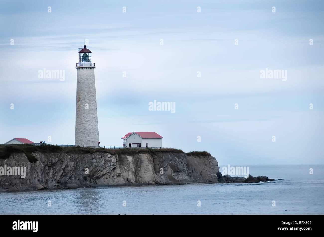 oldest lighthouse in Gaspe Peninsula, Cap des Rosiers, Quebec. Highest ...