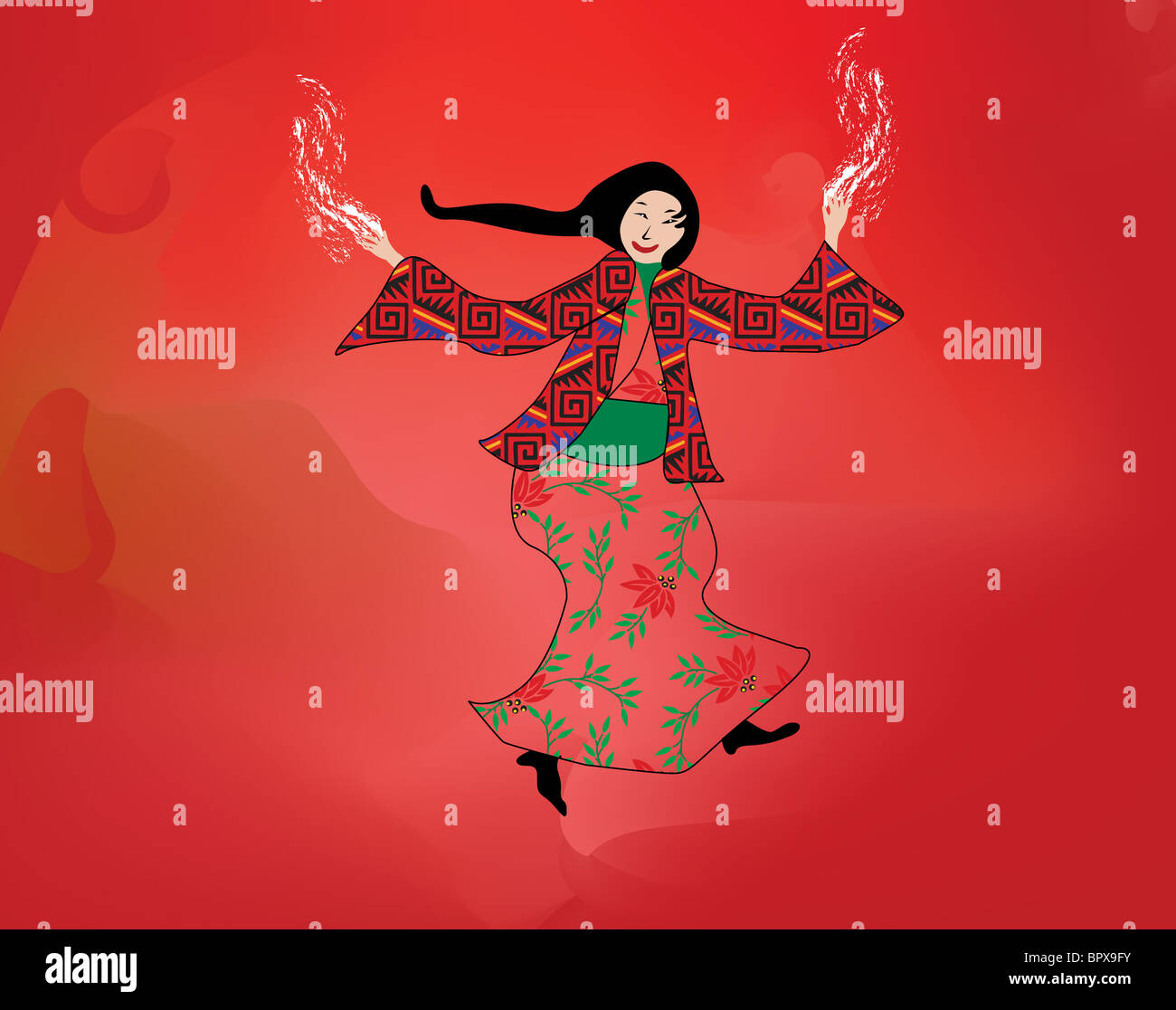 Beautiful dancing geisha hi-res stock photography and images - Alamy