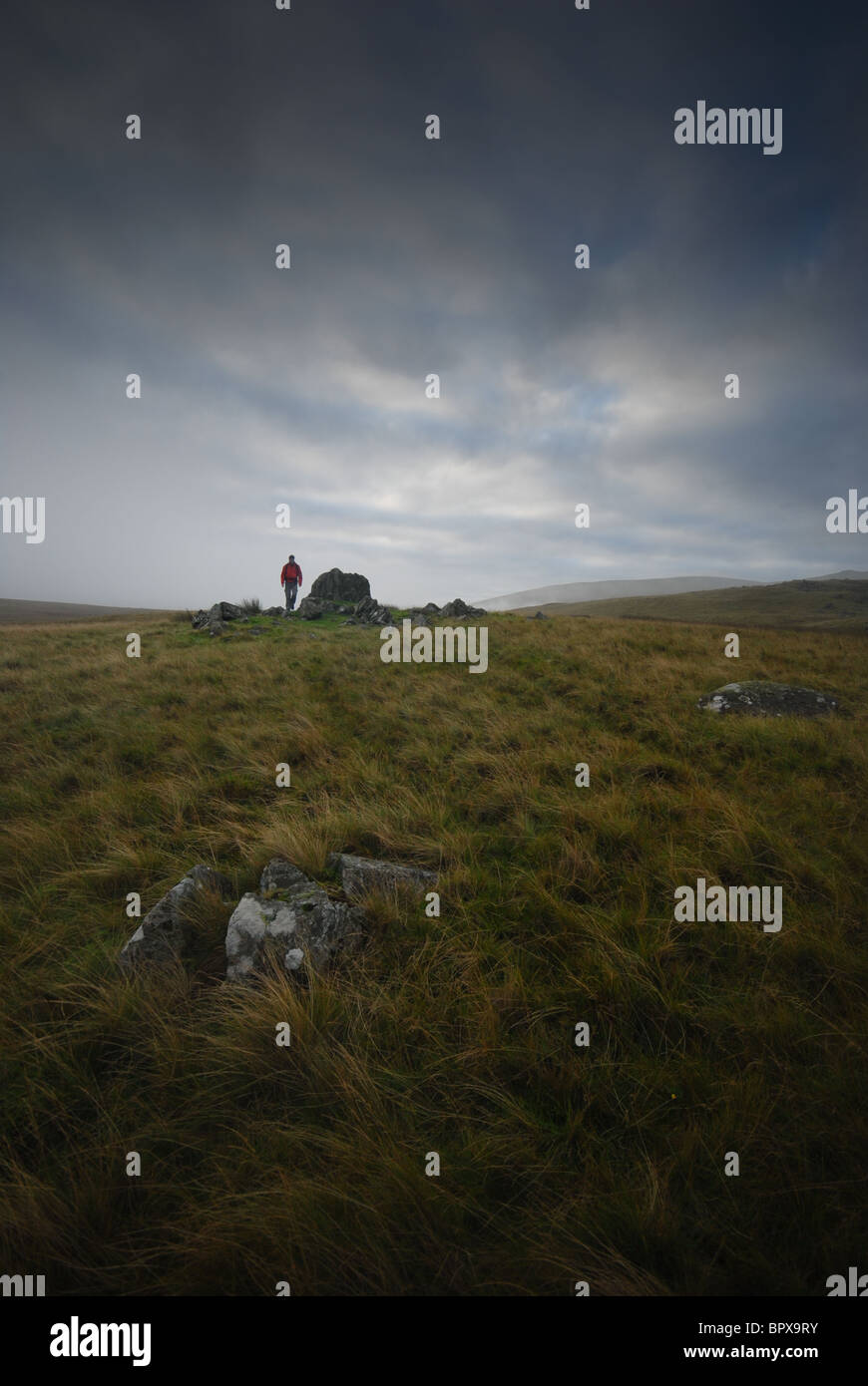 Walking at dawn on the Ulpha fells of the Lake District, UK Stock Photo ...