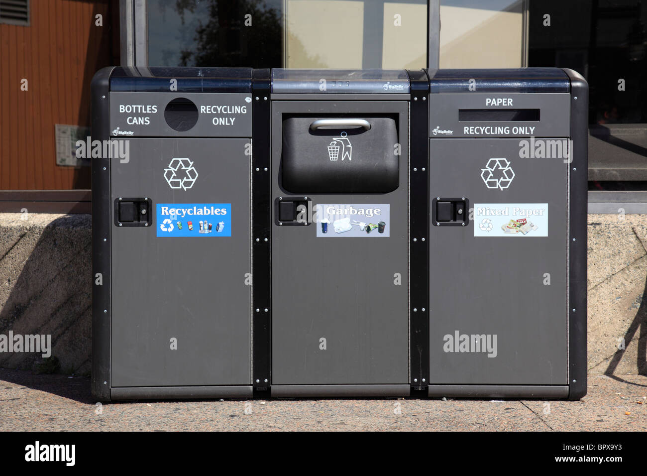 dustbin recycling containers at Halifax, Nova Scotia, Canada, North ...