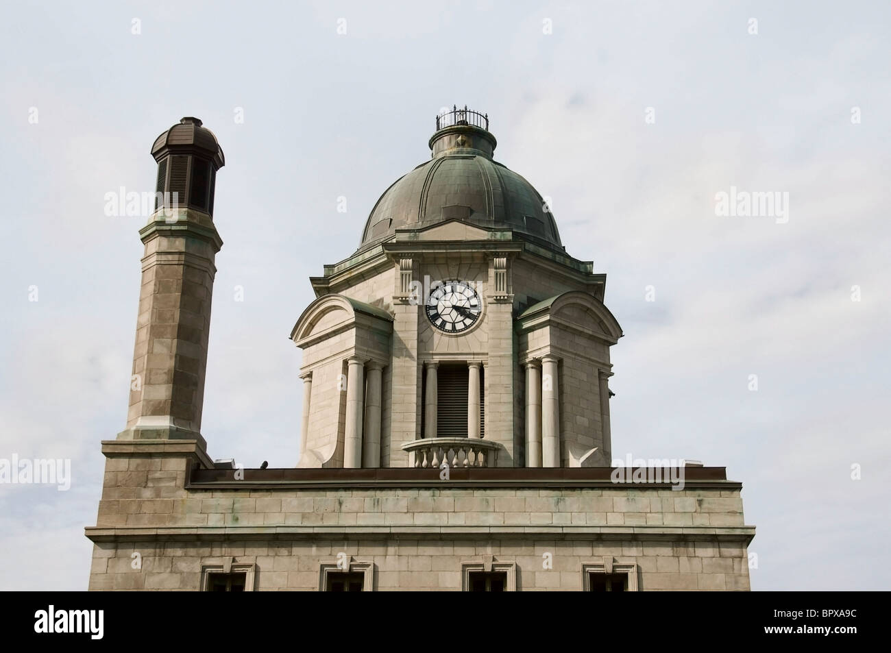 Clock tower columns copper destination dome heritage historical old ...