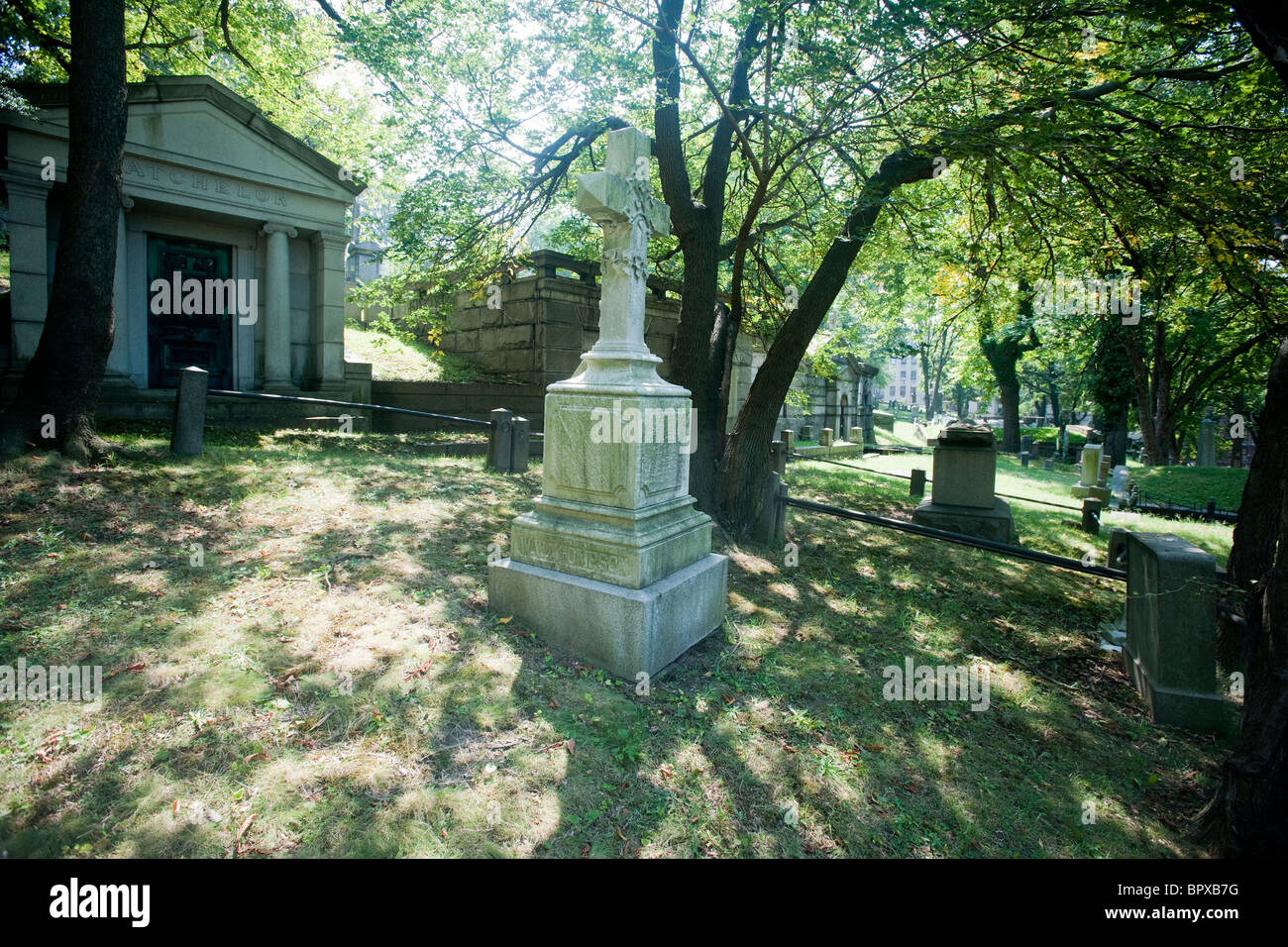 The Trinity Church Cemetery and Mausoleum in the New York neighborhood ...