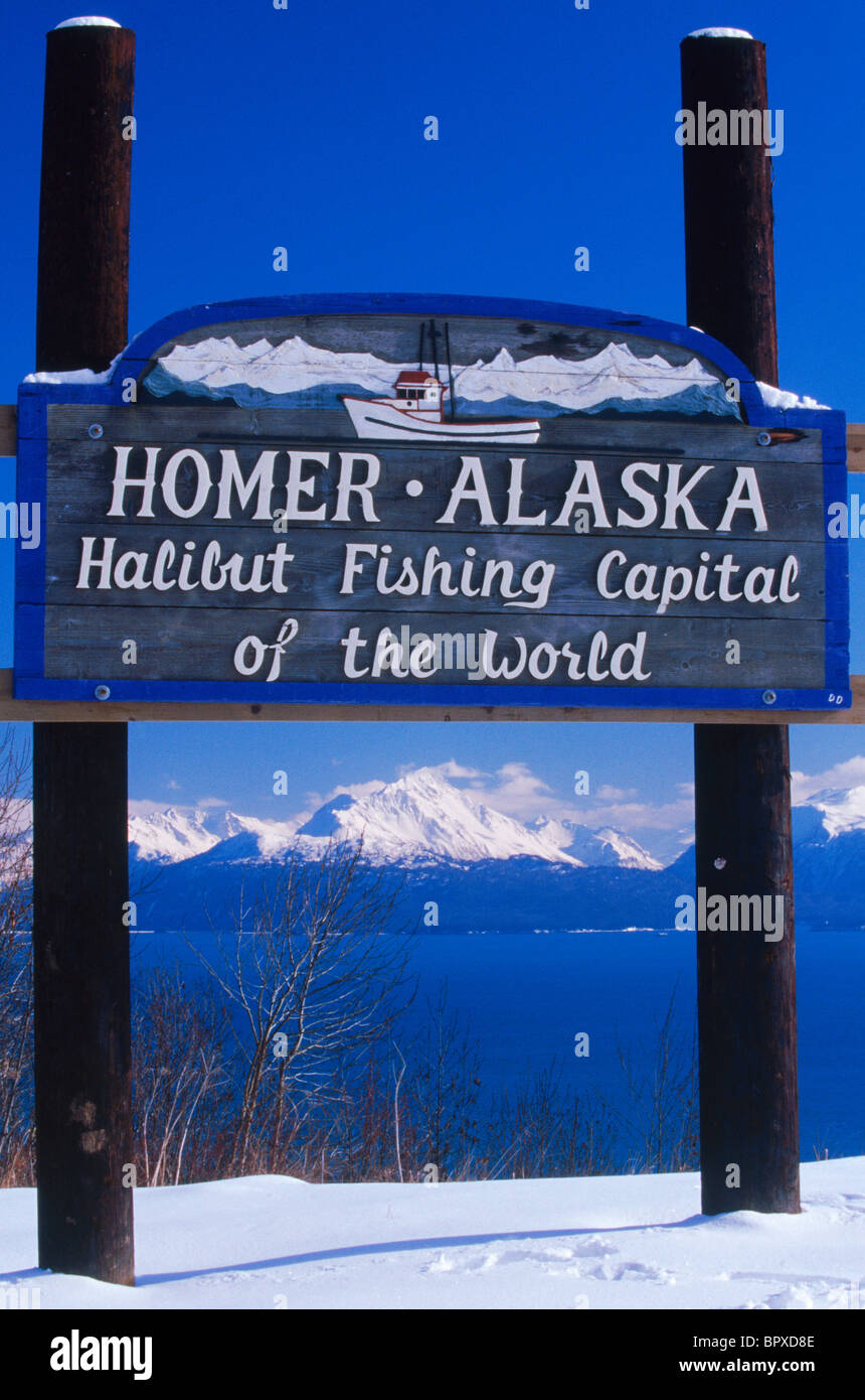 Homer alaska wooden sign hi-res stock photography and images - Alamy