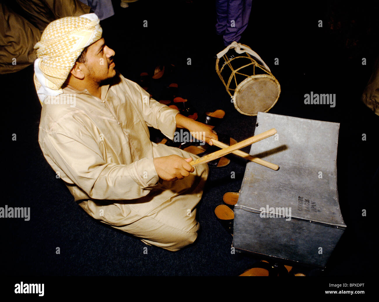 United Arab Emirates Musicians On National Day Doumbek Drums Stock ...