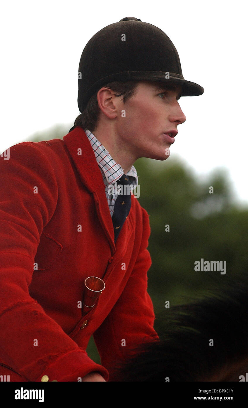 Otis Ferry, Master of Foxhounds with the S.Shropshire Hunt, riding at ...