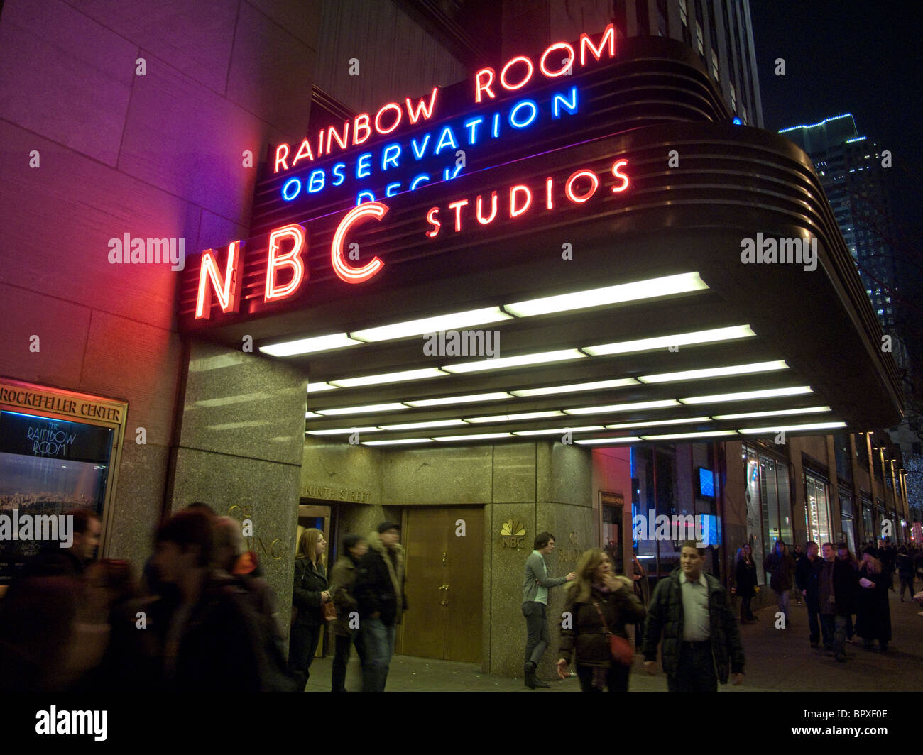 Rainbow Room neon sign Stock Photo - Alamy