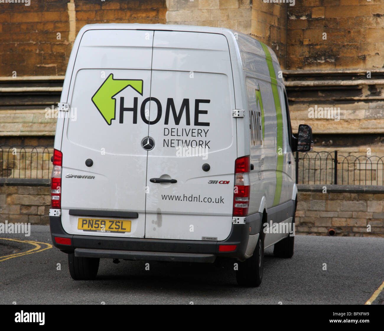 A Home Delivery Network van in a U.K. city Stock Photo - Alamy