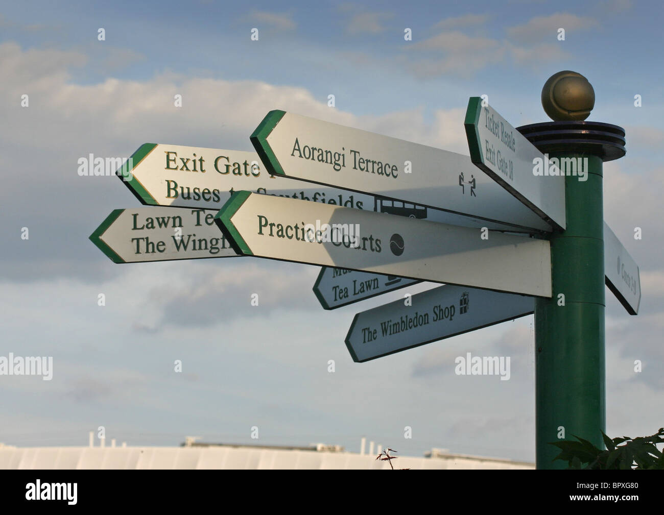 Wimbledon Tennis Tournament signs Stock Photo - Alamy