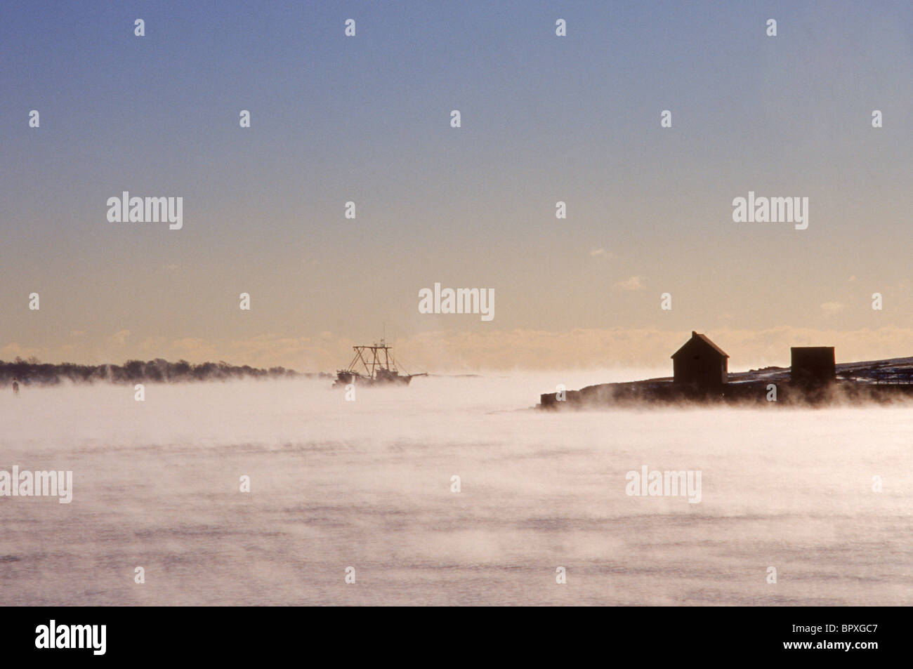 heading to sea in sub zero weather Stock Photo - Alamy