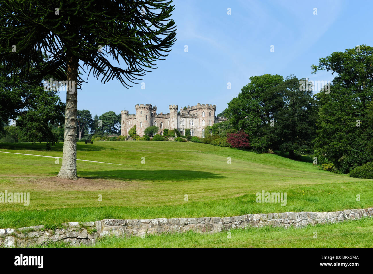 Cholmondeley Castle from the visitors field car park Stock Photo - Alamy