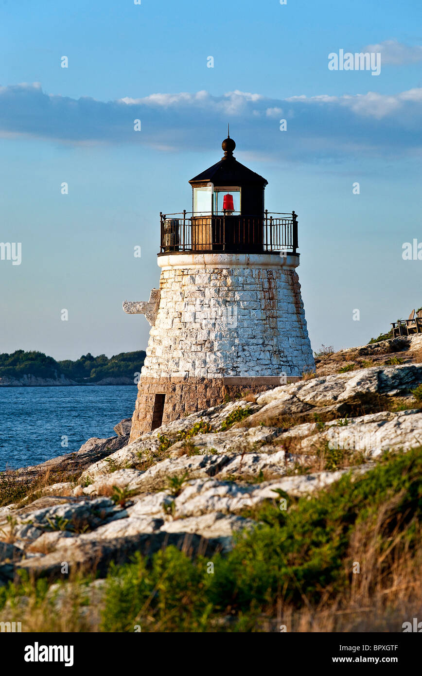 Castle Hill lighthouse overlooking Narragansett Bay, Newport, Rhode ... Castle Hill lighthouse overlooking Narragansett Bay, Newport, Rhode ...