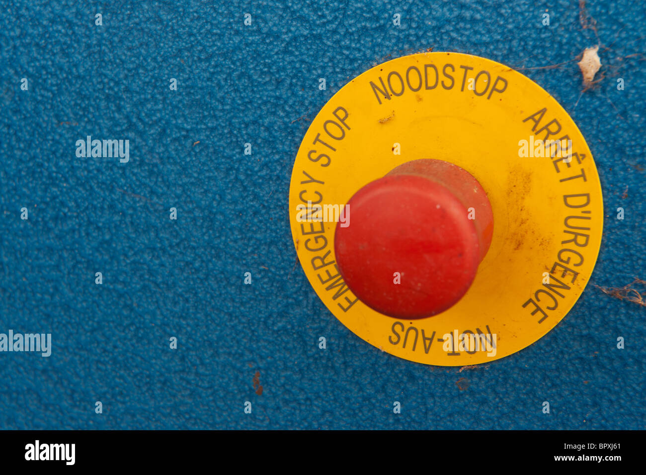 Red emergency button to stop the process Stock Photo - Alamy