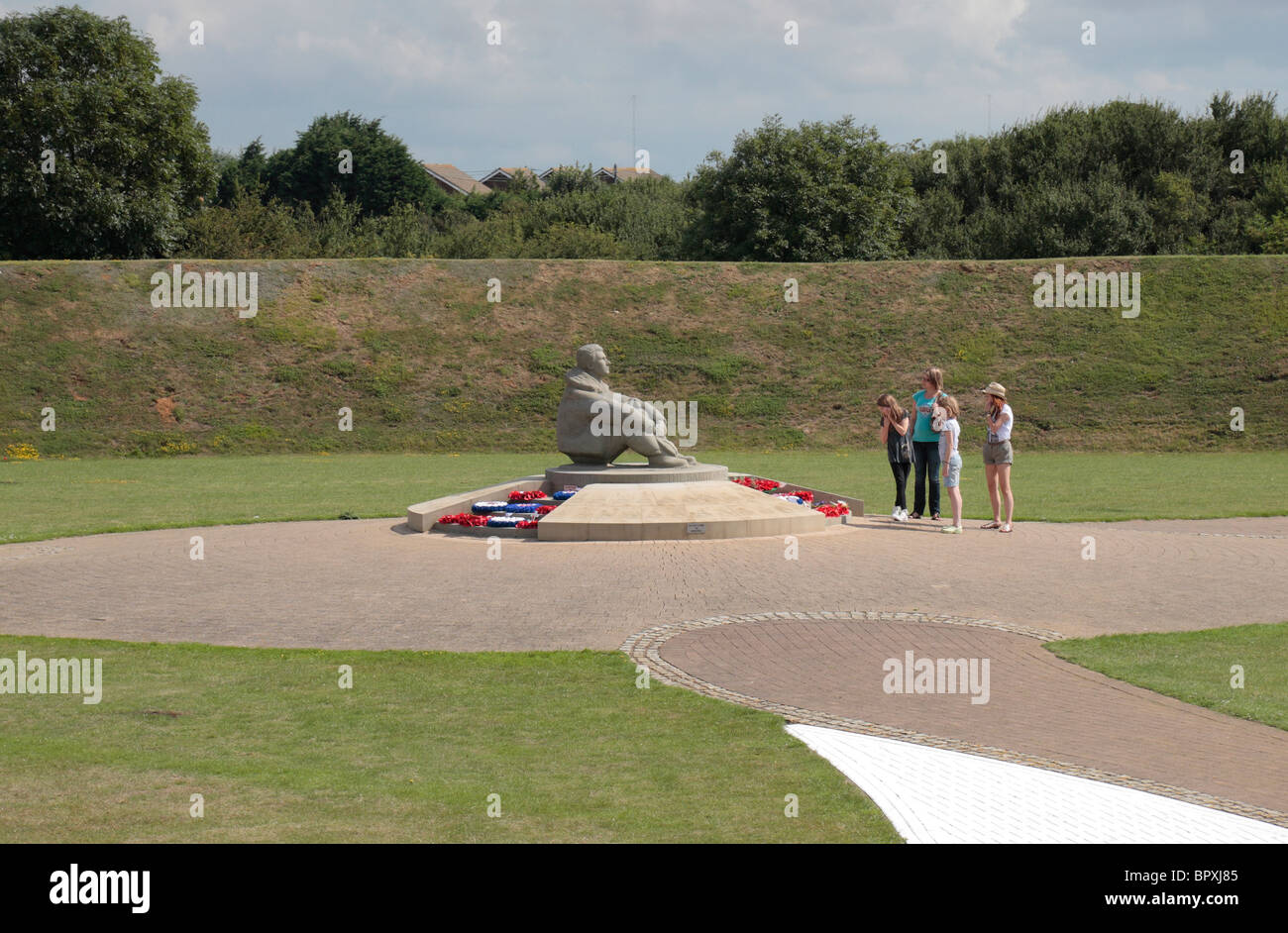 A family to the Battle of Britain Memorial at Capel le Ferne, Kent, UK ...