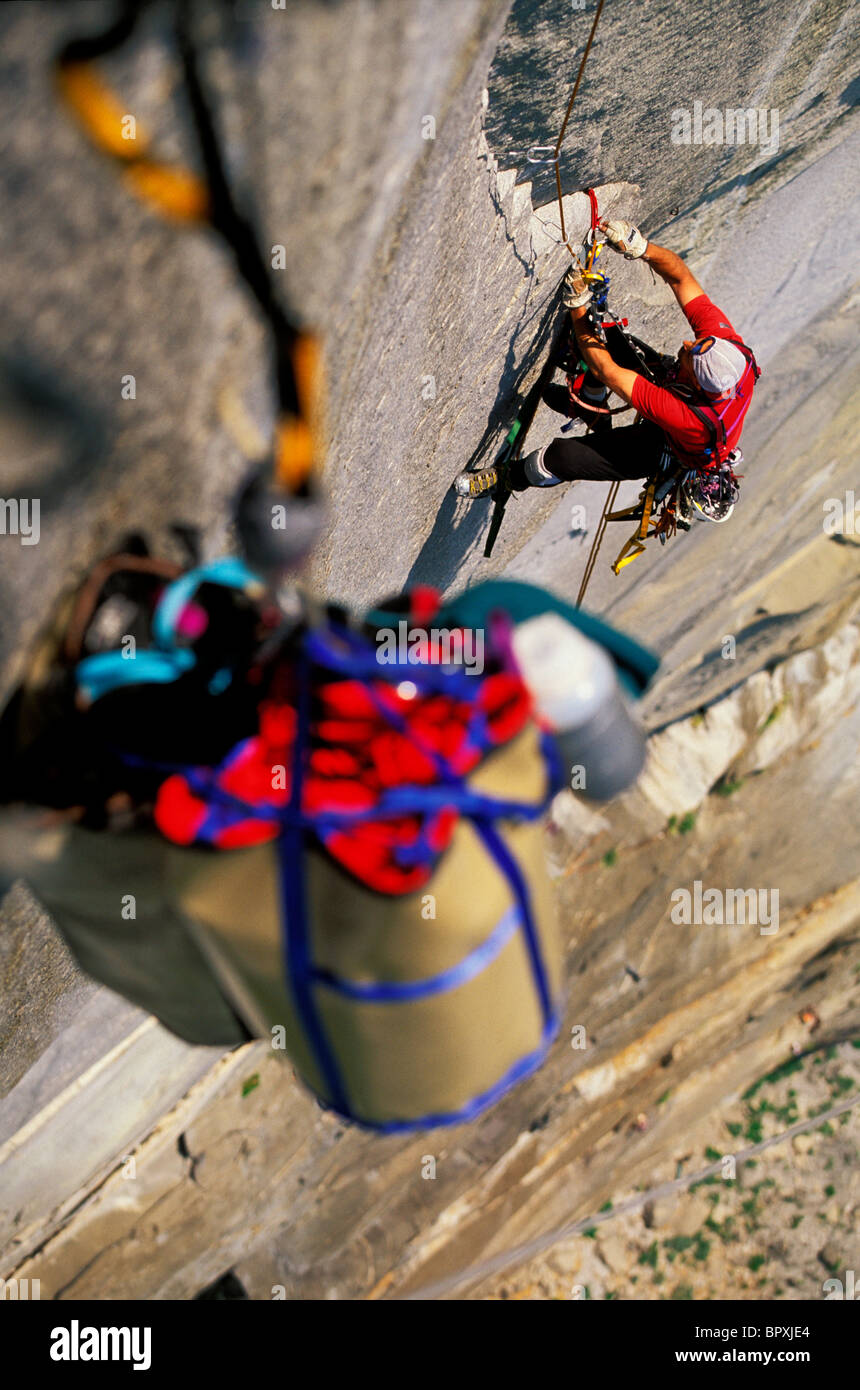 Man rock climbing Stock Photo - Alamy