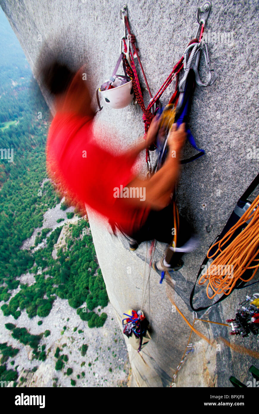 Man rock climbing Stock Photo - Alamy
