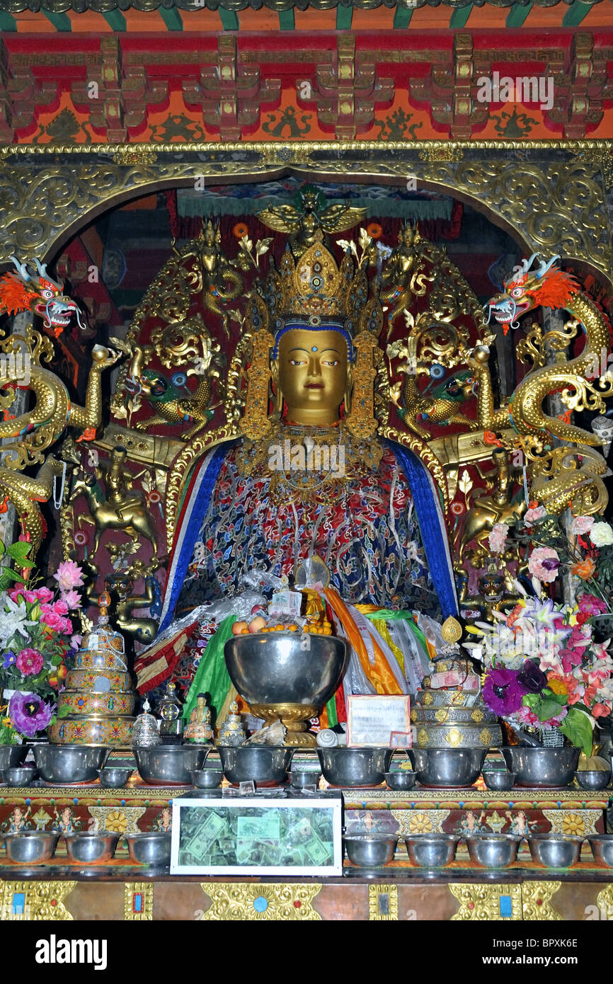 Main Altar, Samye Monastery, Tibet Stock Photo - Alamy
