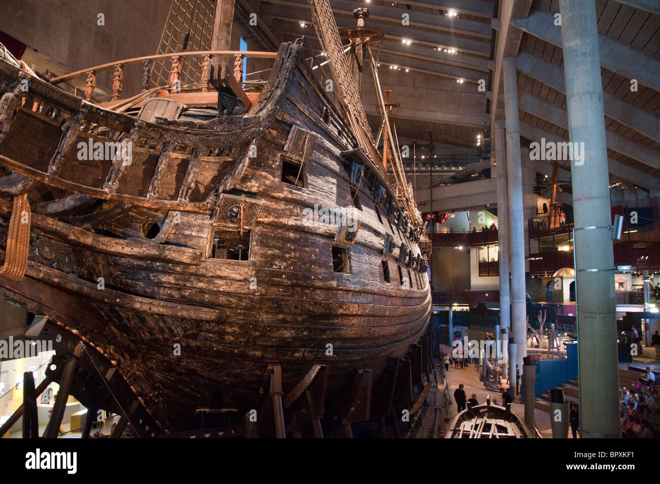 The Vasa Swedish Warship in the Vasamuseet (Vasa Museum) in Stockholm ...