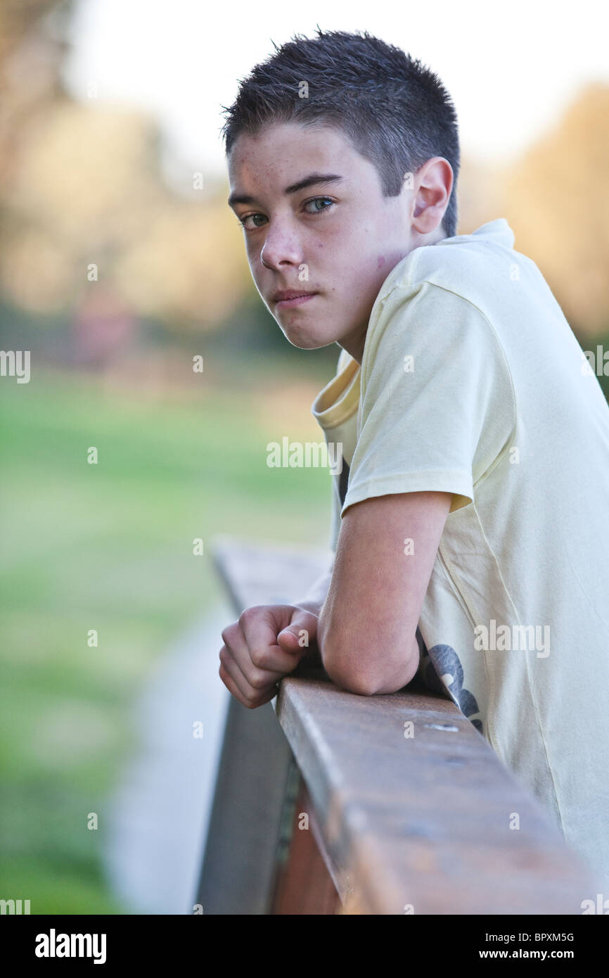 Moody angry teenager boy hi-res stock photography and images - Alamy