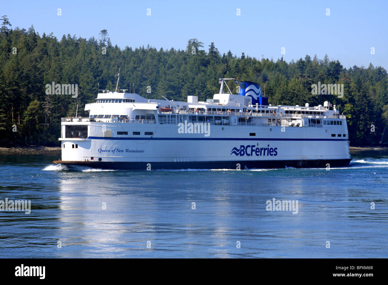 The BC Ferries Queen of New Westminster in Active Pass Stock Photo - Alamy