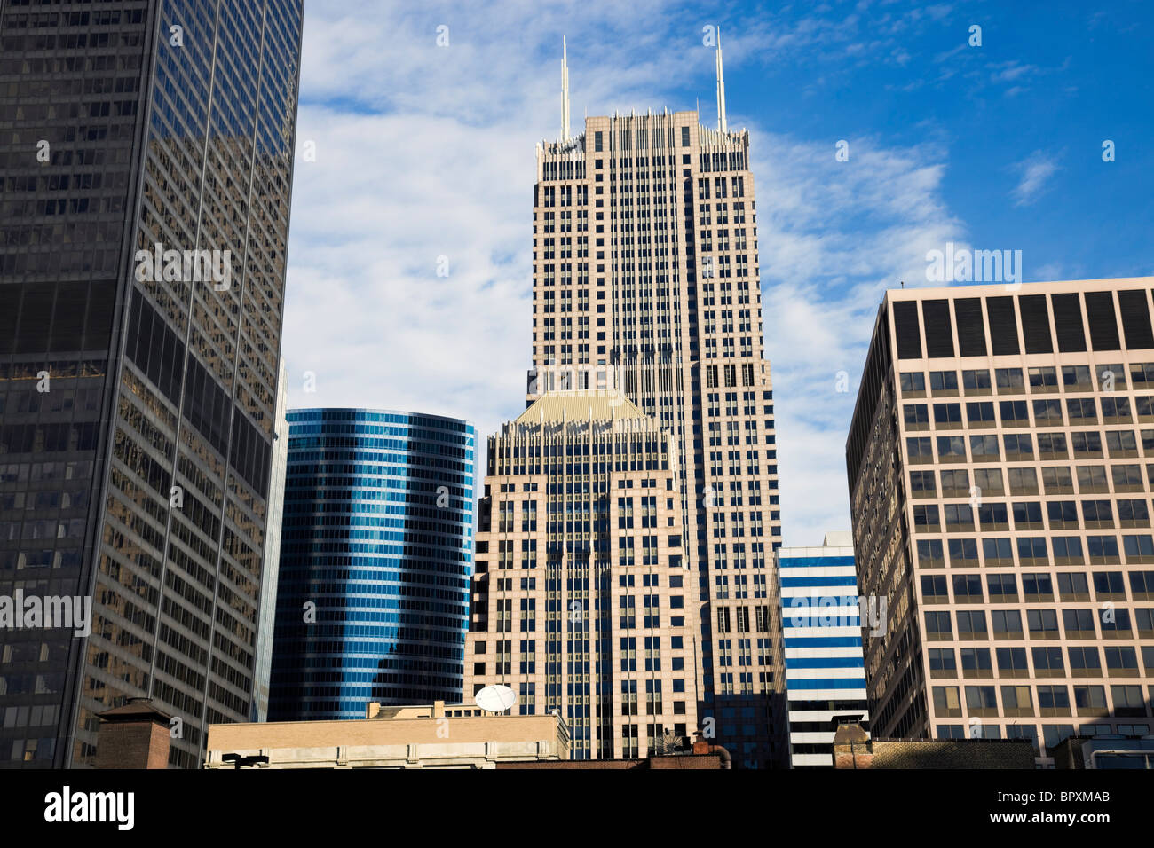 Downtown Chicago Buildings Stock Photo - Alamy