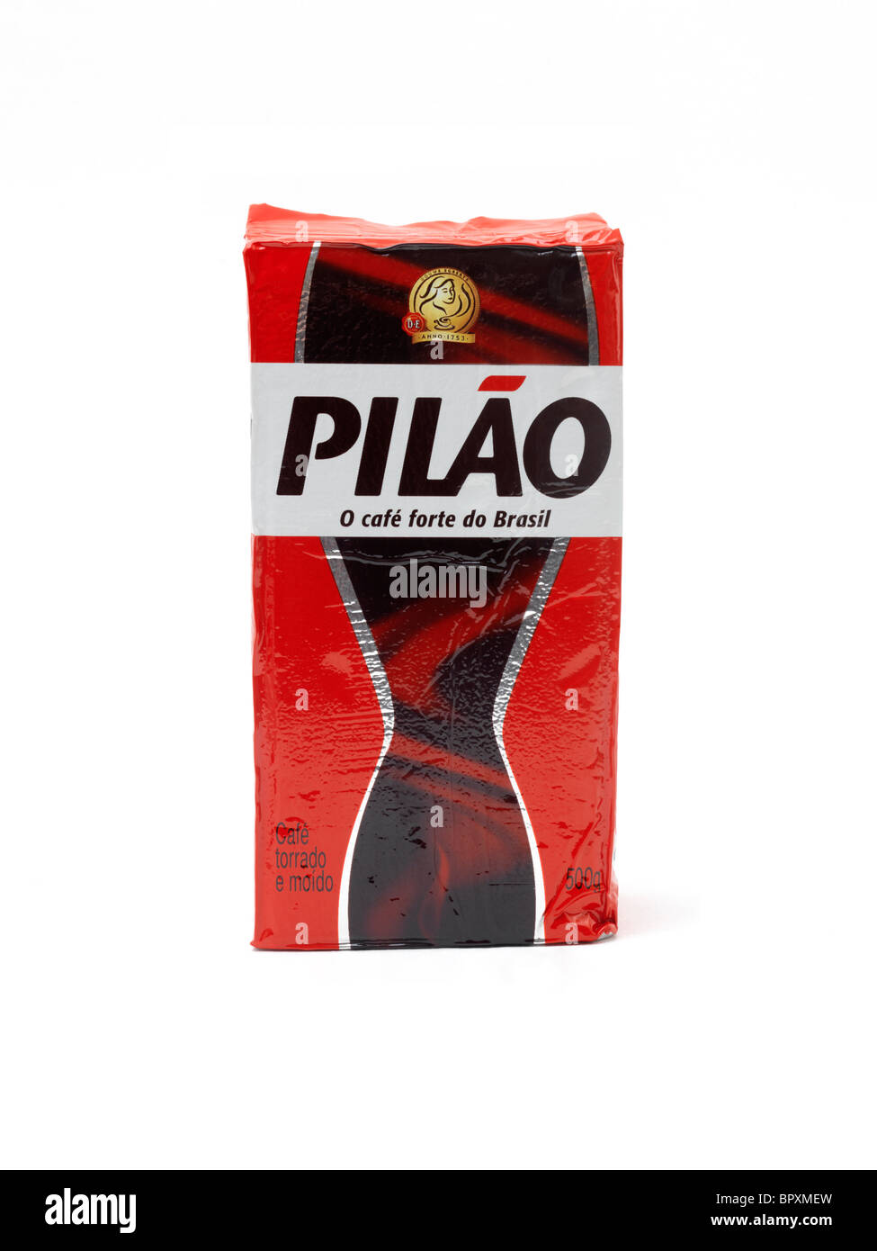 Packet of Brazilian Coffee Pilao Stock Photo - Alamy