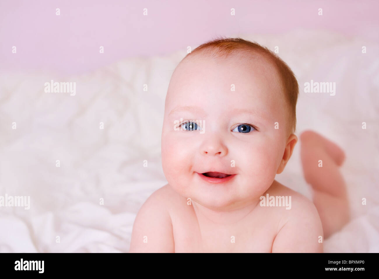 portrait of sweet baby on pink background Stock Photo - Alamy