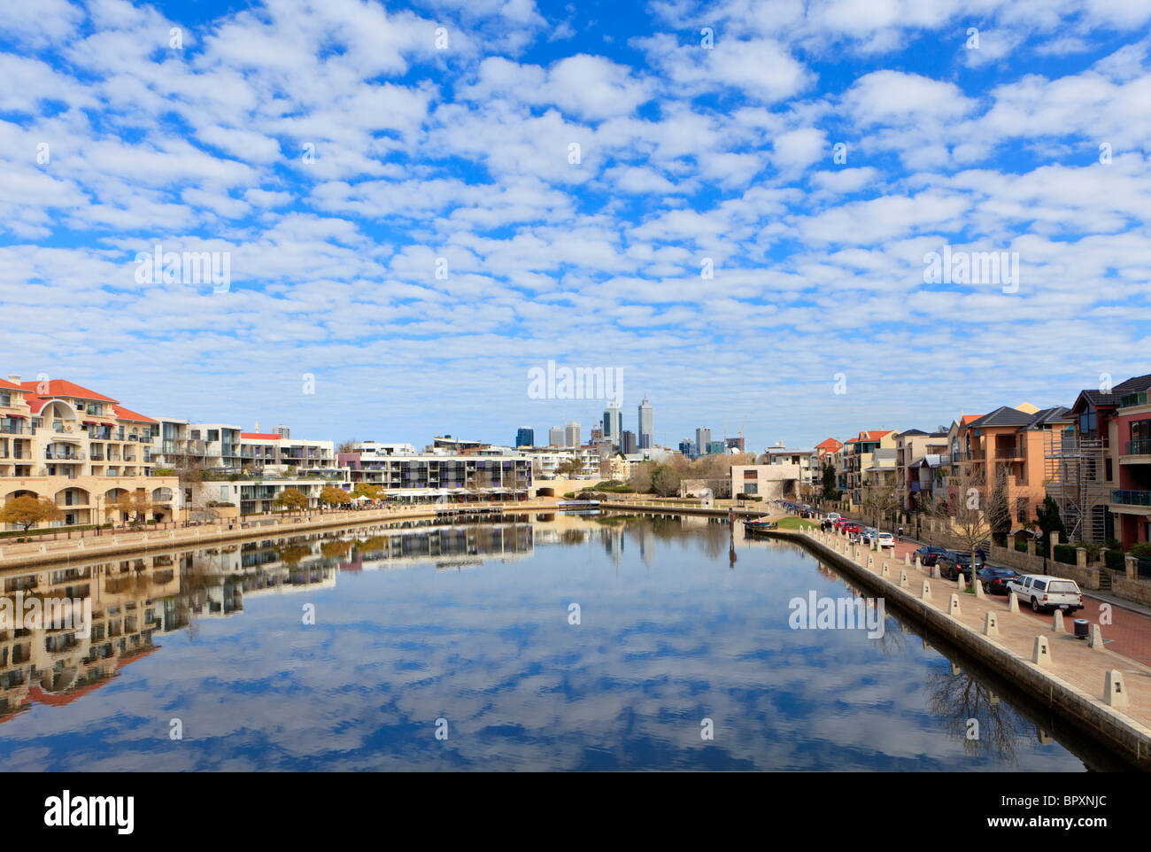Claisebrook Cove redevelopment in affluent East Perth. Perth, Western ...