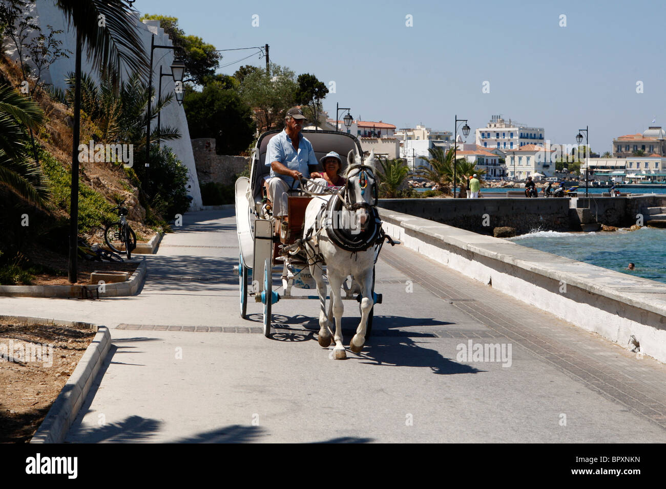 Hackney carriage in Spetses island Greece Stock Photo - Alamy