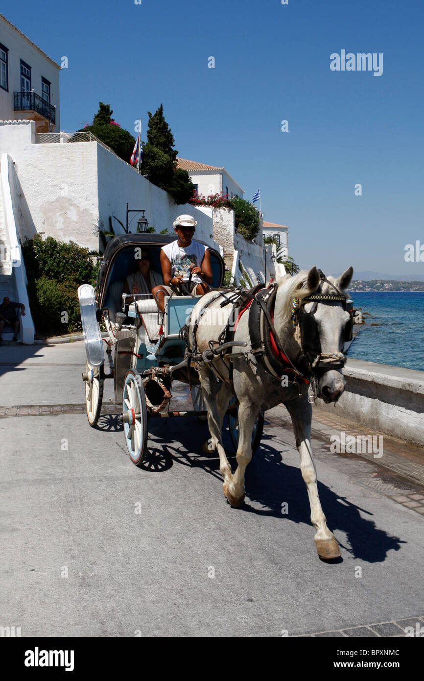 Hackney carriage in Spetses island Greece Stock Photo - Alamy