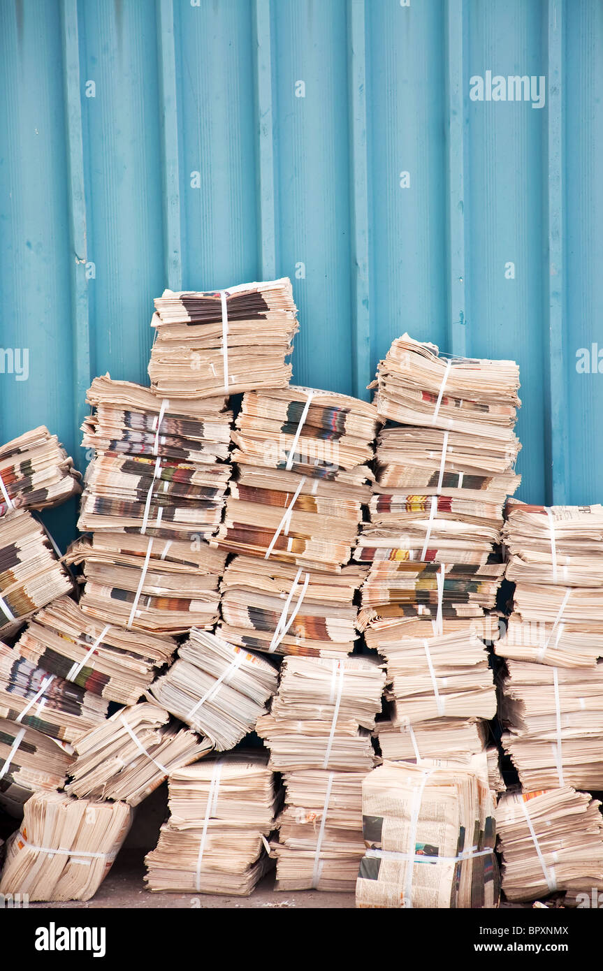 Tall Stack Of Newspapers