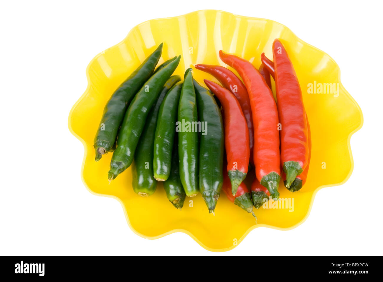 Green chili fruit in Cut Out Stock Images & Pictures - Alamy