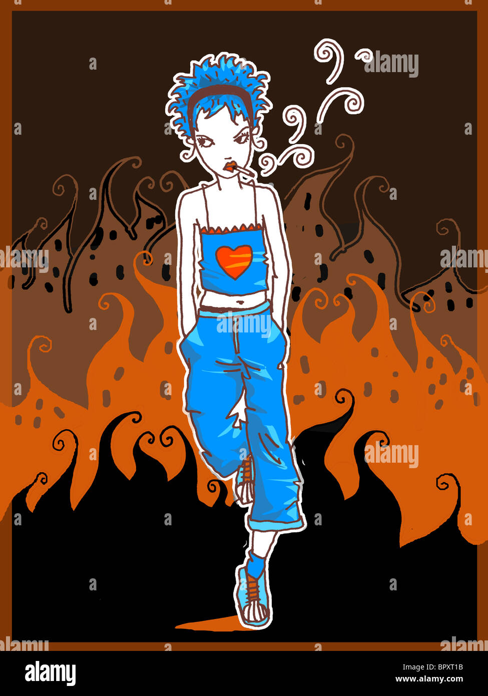 A angry teenager boiling with temper Stock Photo - Alamy