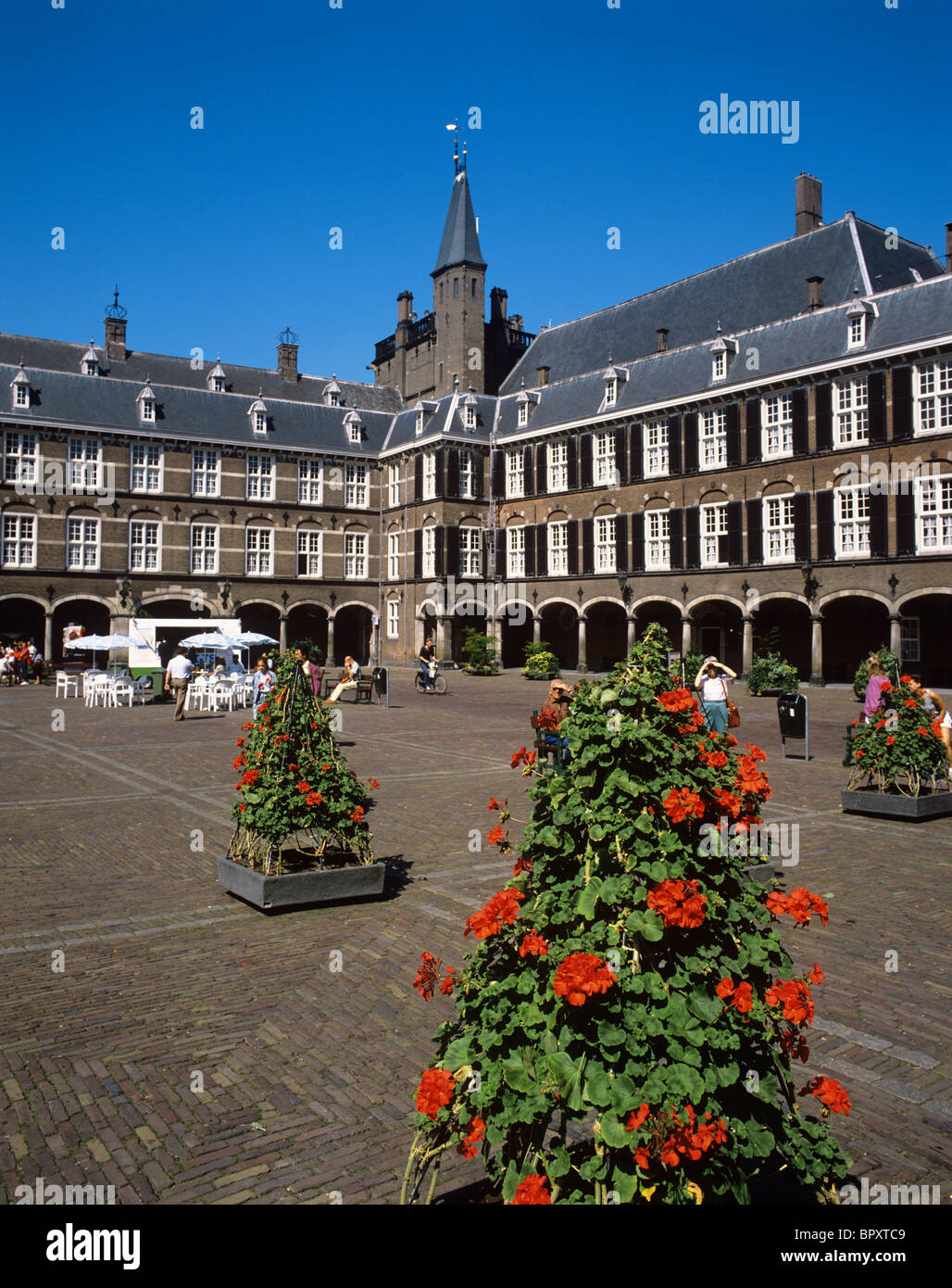 Inner courtyard of The Binnenhof, historic buildings in The Hague home ...