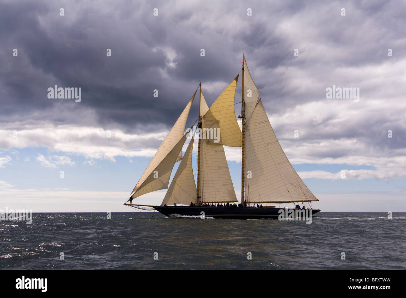 Classic Yacht Mariette 1915 Sailing High Resolution Stock Photography ...